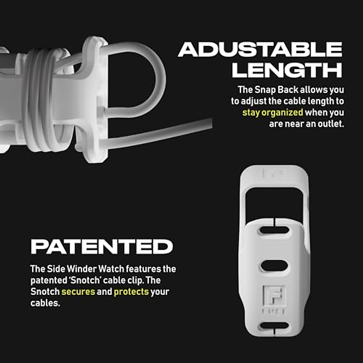 The Snap Back Charger Winder Compatible with Apple 30W USB-C Chargers for Travel and Cable Management