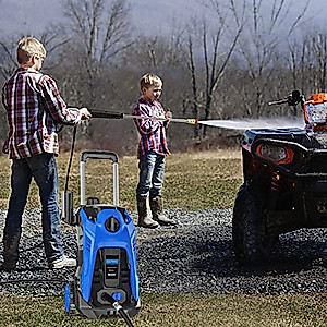 Electric Power Washers - 3500 PSI + 2.6 GPM High Pressure Washer Electric Powered Washers with Adjustable Spray Nozzle Foam Cannon and Hose Reel, IPX5 Car Water Power Washer for Home/Driveway/Patio