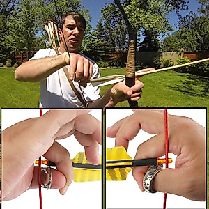 AMEYXGS Archery Thumb Ring Handmade Brass Finger Protector Thumb Protector Ring for Outdoor Archery Hunting Accessories Finger Tab (21#)