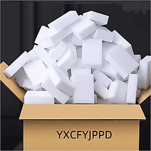 YXCFYJPPD-50Pack Extra Thick Magic Cleaning Sponges - Reusable Eraser Sponge for All Surfaces - Kitchen-Bathroom-Furniture-Leather-Car-Steel - Just Add Water - Melamine - Universal Cleane