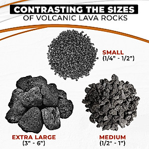 soFlare Lava Rocks for Fire Pit – 10 Lbs Bag Decorative Volcanic Rock for Garden, Aquarium, Fireplace – Natural Black Rocks Made in USA – Rustic Natural Looking Fire Pit Rocks for Indoor and Outdoor