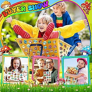 100 PCS Cute Stickers Pack,Cartoon Mushroom Stickers for Kids Boys Girls,Waterproof Aesthetic Stickers for Water Bottle Laptop Scrapbook Notebook Skateboard