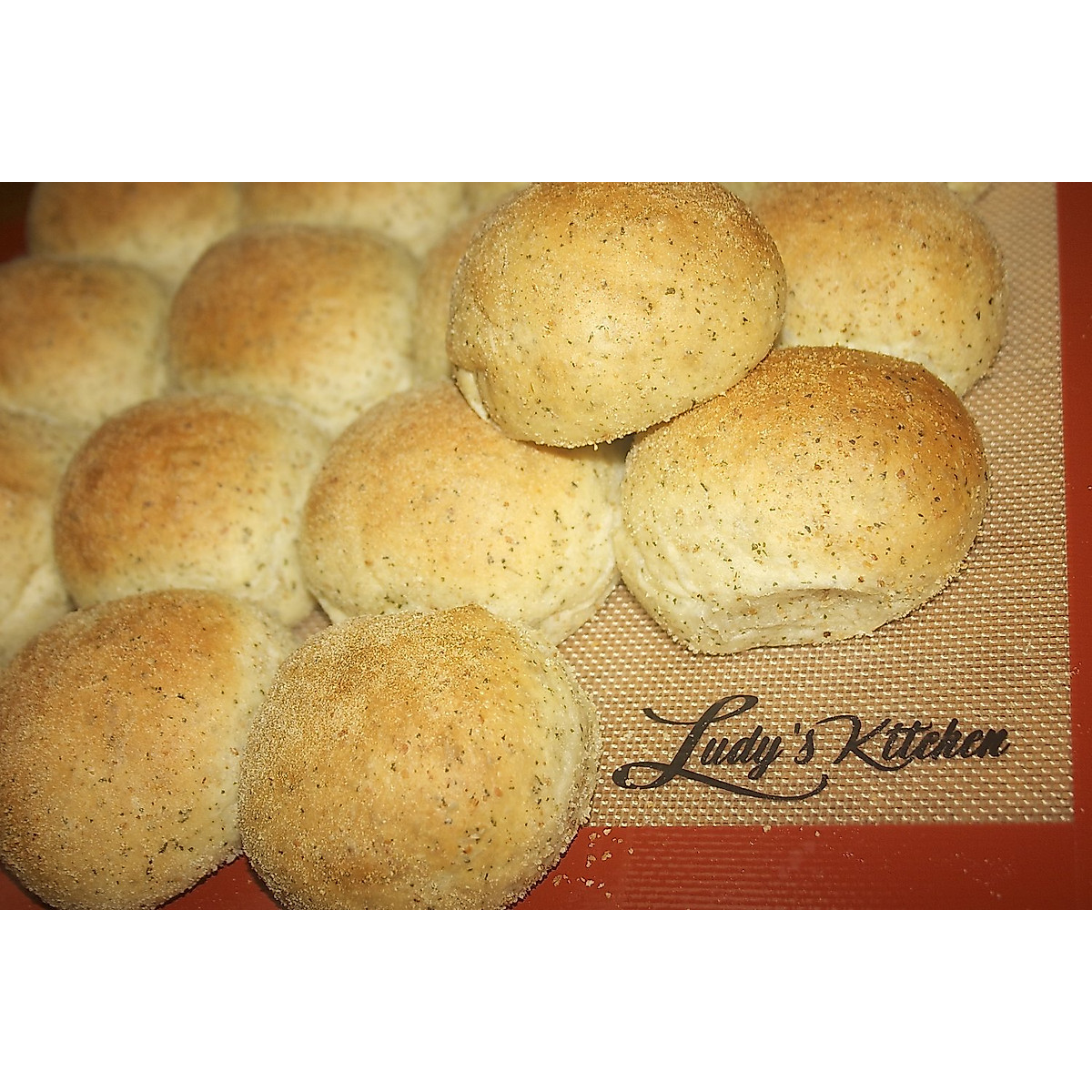 Silicone Baking Mat, 3-Pc Set by Ludy's Kitchen - Replaces Parchment Paper - Professional Grade Bakeware - Non-Stick, Durable, & Reusable Sheet Pan Liners - Great Gift Ideas