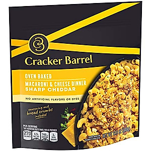 Cracker Barrel Sharp Cheddar Oven Baked Macaroni & Cheese Dinner, 12.3 oz Pouch