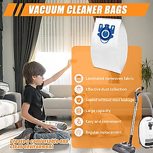 10 Pack Vacuum Cleaner Bags For Miele Gn Vacuum Cleaner With 3 Pcs Motor Protection Filters and 3 Pcs Air Clean Filters，Compatible with Miele GN Classic C1 Complete C1 Complete C2 Complete C3 S2 S5 S8