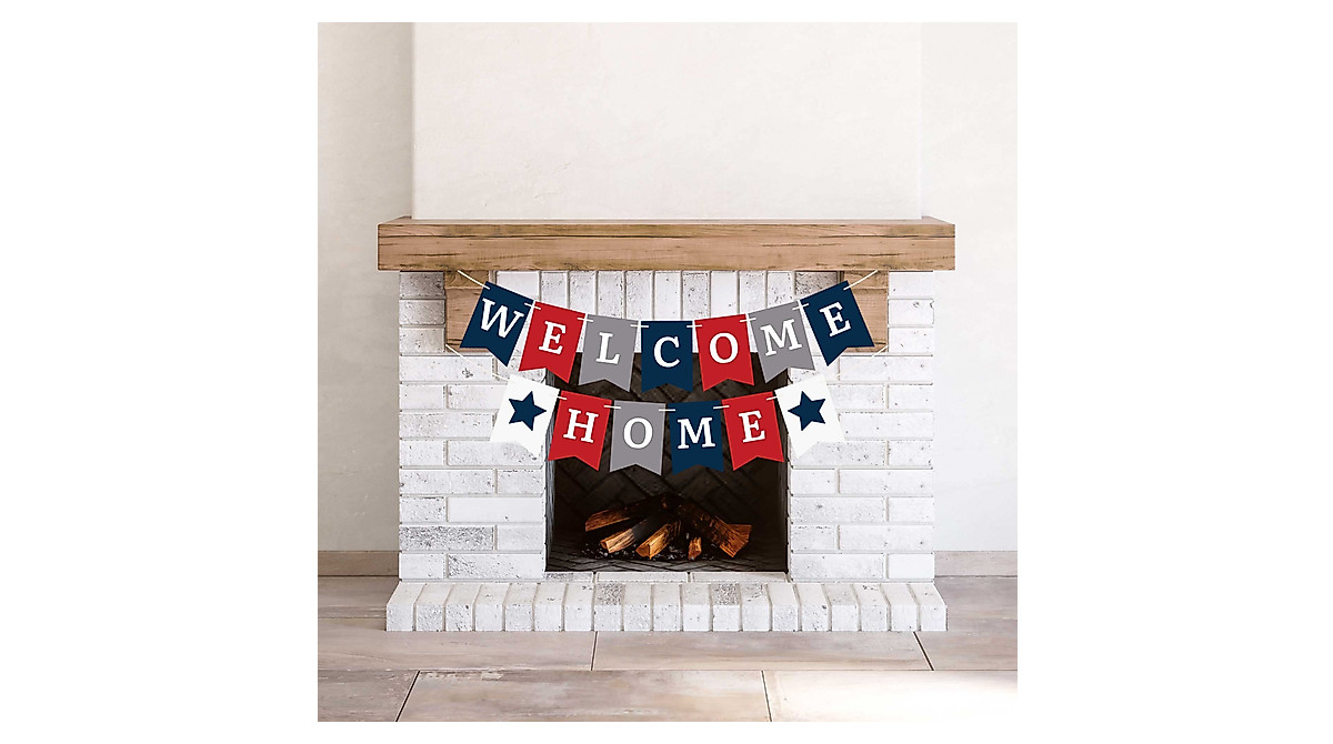 Pre-Strung Patriotic Welcome Home Banner - No DIY Needed