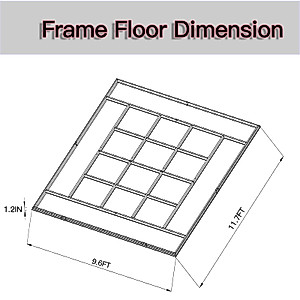 MistMo Stainless Steel Frame Floor for Outdoor Storage Shed, Durable and Weather-Resistant, for MistMo 10X10FT,10x12FT Storage Sheds
