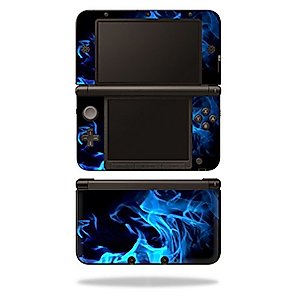 MightySkins Skin Compatible with Nintendo 3DS XL - Blue Flames | Protective, Durable, and Unique Vinyl Decal wrap Cover | Easy to Apply, Remove, and Change Styles | Made in The USA