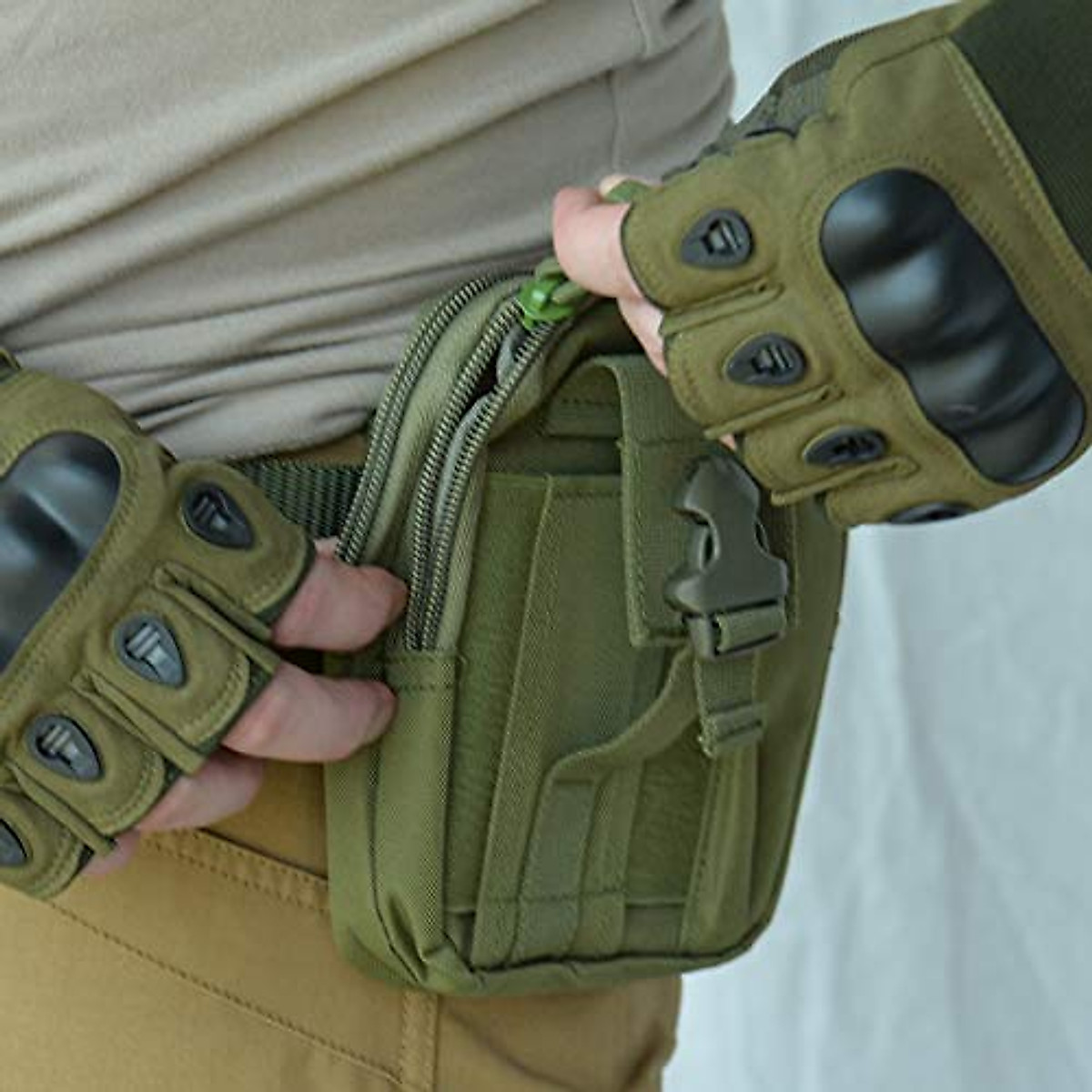 Military Tactical Hat Bundle: 20-in-1 Tool, Operator Cap with Embroidered Morale Patches (Velcro), and Pouch for Airsoft/Paintball - [CIA Desert Ops]