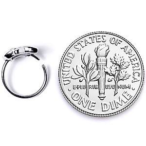 Body Candy Womens 20G 316L Stainless Steel Scary Ghost Nose Ring 8mm Nose Hoop Ring Circular Nose Ring 5/16”