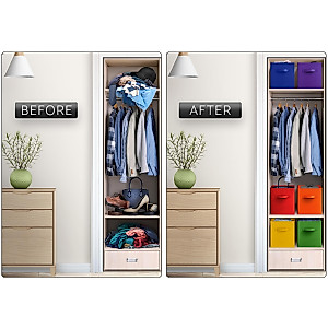 Sorbus Fabric Storage Cubes - 6 Foldable Storage Bins for Organizing Pantry, Cubbies, Toy Box - Clothes Storage & Closet Organizer - 11 Inch Collapsible Cube Baskets for Shelves with Handle