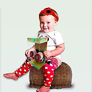 Disney Baby Girls’ Minnie Mouse Gift Set – 2 Piece Headband and Socks (Newborn: 0-12M), Size 0-12 Months, Minnie Headband and Socks Red