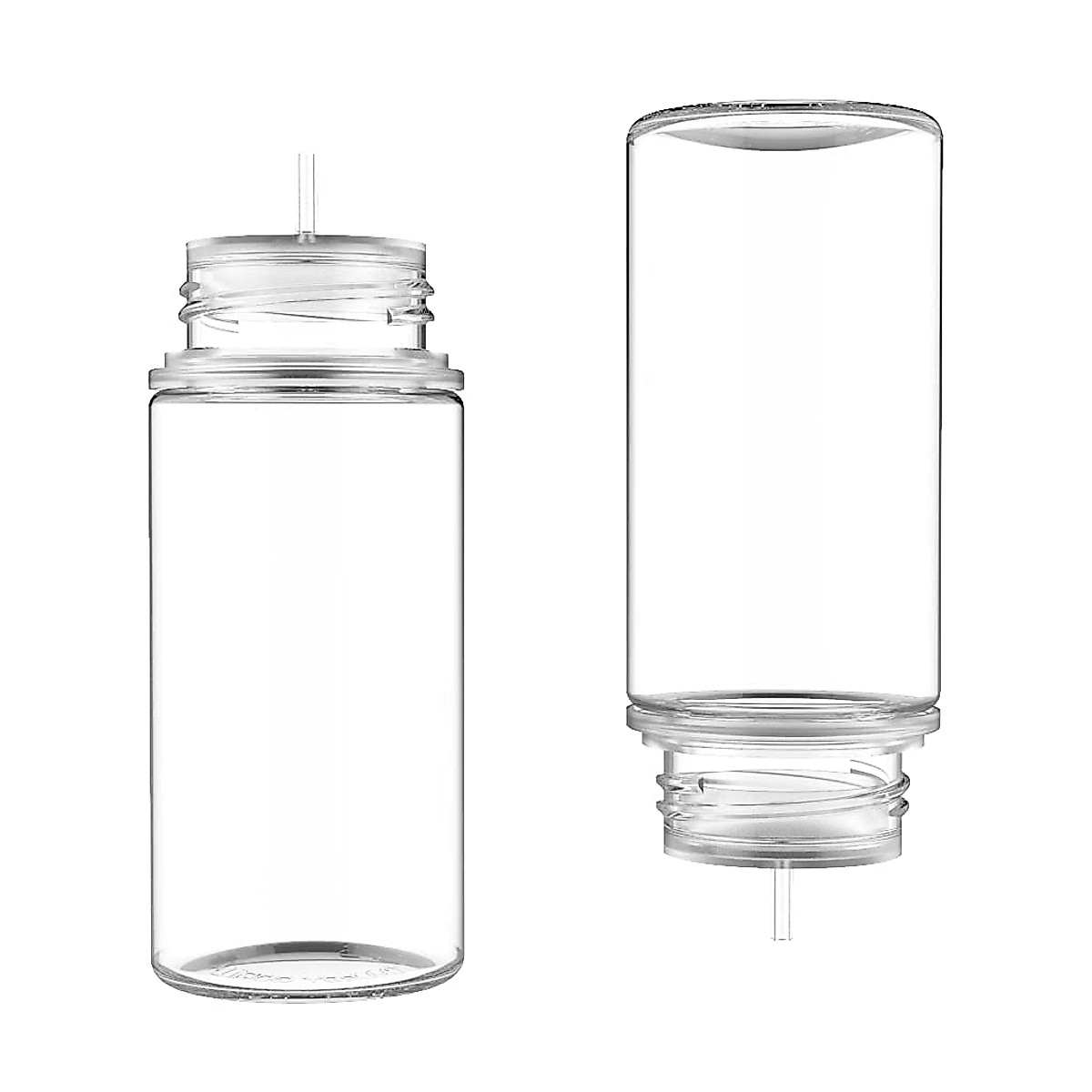 BOTTLES Chubby Gorilla - 100ML Unicorn Bottle - Clear Bottle Natural Cap - V3 (3 PACK)