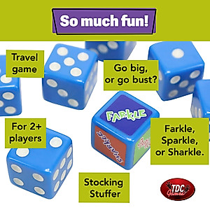 Freaky Farkle Dice Game, Great for Party Favors, Family Games, Stocking Stuffer, Travel Games, and Camping Games, Dice Games for Adults, Fun Games for Family Game Night