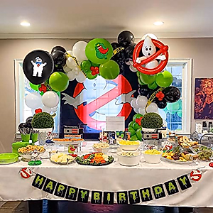 126 pcs Ghost Balloons Arch Garland Party Decoration Balloon Black Green White Red Balloon Movie Party Supplies for Ghost Theme Birthday Party Favors