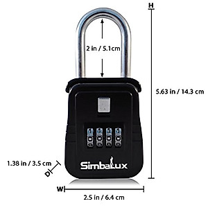 SimbaLux Combo Realtor Lockbox Quality 4 Digit Numeric Combination Real Estate Lock Box, 6-Pack