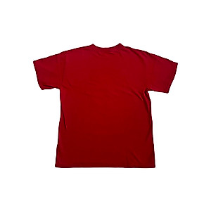 Nvzhuang Women's Short Sleeve Crop Tops Crew Neck Skull Star Print Gothic T Shirts Aesthetic Grunge Going Out Y2k Blouses Top(Red,X-Large)