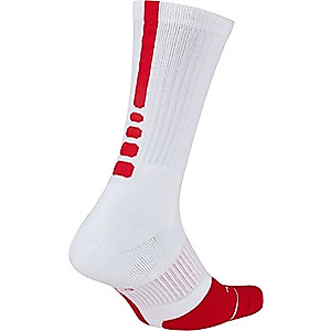 Nike Elite Crew Basketball Socks (Medium, White/Red)