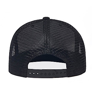 CNUSER Camouflage Trucker Hat Fashion Mesh Army Mens Women Flat Bill Snapback Hats - The Great Outdoors Adjustable Baseball Cap