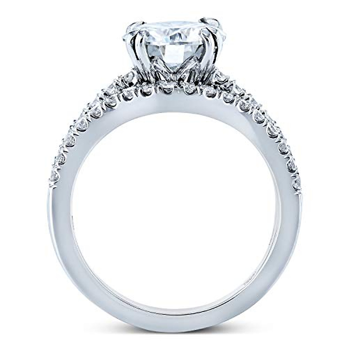 Kobelli Forever One Moissanite and Lab Grown Diamond Bridal Rings Set 2 1/3 CTW 14k White Gold (DEF/VS), 7