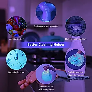 LE Black Light Flashlight, Small UV Lights with 21 LEDs, 395nm, Ultraviolet Light Detector for Invisible Ink Pens, Pet Dog Cat Urine Stain and More, AAA Batteries Included