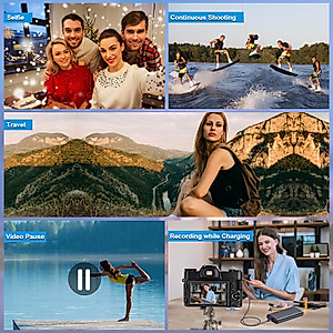 ISHARE Digital Camera for Photography, 4K 48MP Vlogging Camera for YouTube with WiFi, 3-inch 180-degree Flip Screen, 16X Digital Zoom, 52mm Wide Angle & Macro Lens, 32GB TF Card and 2 Batteries