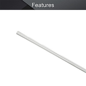 Fielect White Straight Line Acrylic Round Rod Standard Plexiglas Tolerance Lightweight for DIY 10mm Diameter 500mm Height 1Pcs
