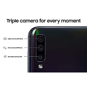 Samsung Galaxy A50 A505F 128GB Dual SIM Unlocked GSM Phone w/ Triple (25MP+8MP+5MP) Camera - Black