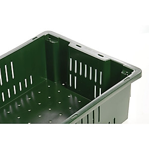 Orbis Green Plastic Small Vented Produce Container - 19 7/10"L x 13 1/10"W x 5 3/5"H