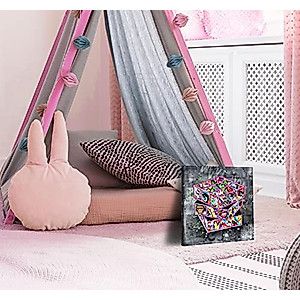 ZHAOSHOP Pink Wall Decor - Banksy Canvas Wall-Art for Bedroom - Graffiti Wall Art Poster - Abstract Painting Pop Art Ready to Hang Size 14"x 14"