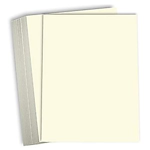 Hamilco Cream Colored Cardstock Thick Paper - 8 1/2 x 11" Heavy Weight 100 lb Cover Card Stock for Printer - 50 Pack