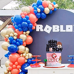 Cake Decorations for Sandbox Video Game Cake Topper Birthday Party Supplies Glitter Happy Birthday Cake Topper for Robot Blocks Theme Party Kids Boys Birthday Cake Decoration