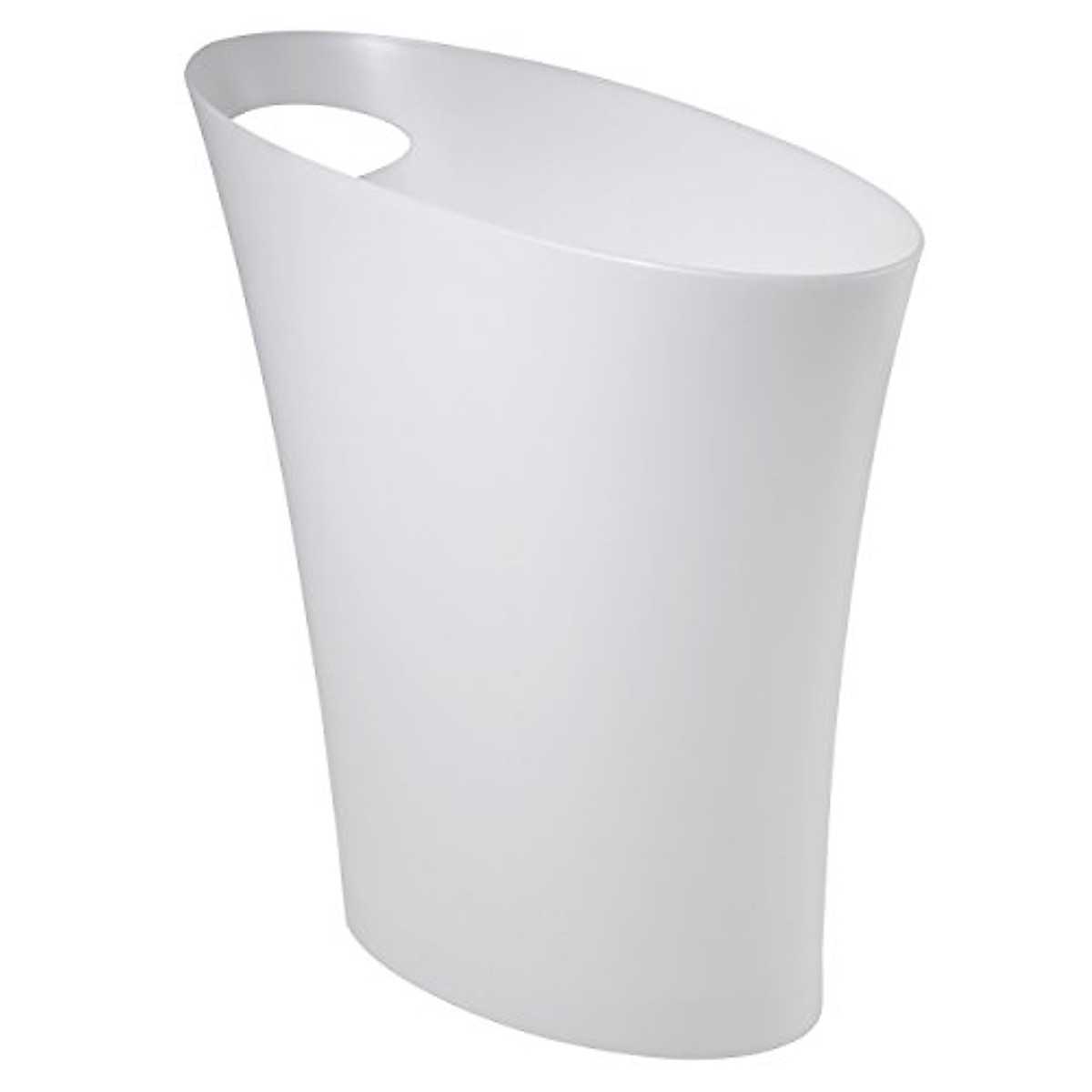 Umbra 6215321 2 gal White Skinny Wastebasket - pack of 6