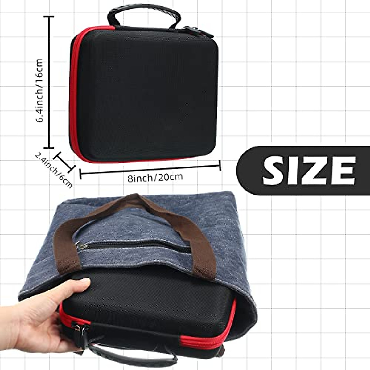 Aoriher Dice Case with Removable Slotted Tray for Dice Storage Game Dice Carrying Holder Compatible with Dnd Role Playing and Other Table Games, Holds up to 70 Dices/ 10 Sets(Red)