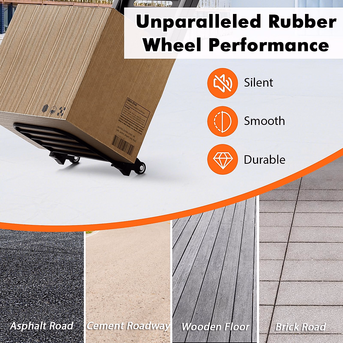 Toolsempire 2 in 1 Hand Truck, Folding Hand Truck Dolly with 2 Wheels & 3 Step Ladder, Heavy Duty Dolly Cart Step Stool for Warehouse, Garage, Home