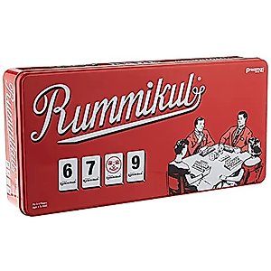 Rummikub in Retro Tin - The Original Rummy Tile Game by Pressman Red, 5"