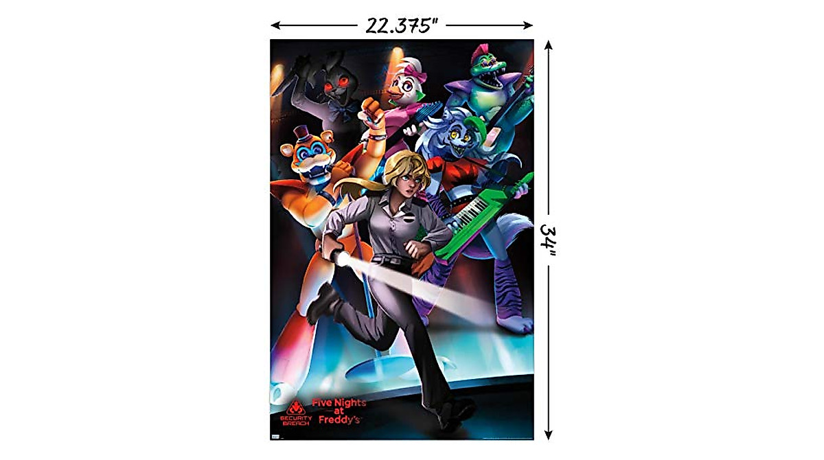 Official FNAF Security Breach Group Wall Poster | Room Decor