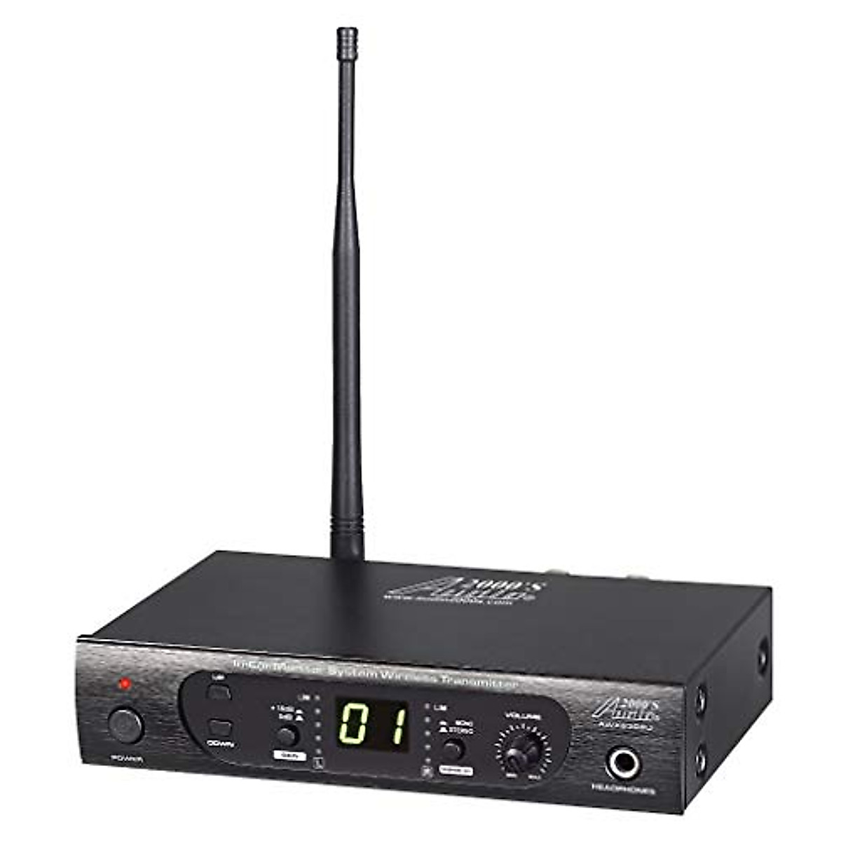 Audio2000'S AWM6309U UHF 100 Selectable Frequency Wireless in-Ear Monitor System with Two Wireless Receivers and a PVC Carrying Case