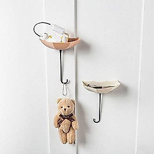 3 Pcs/Set Umbrella Design Self-Adhesive Kitchen Hooks, Multipurpose Creative Hanger Wall Decor Hooks(1)