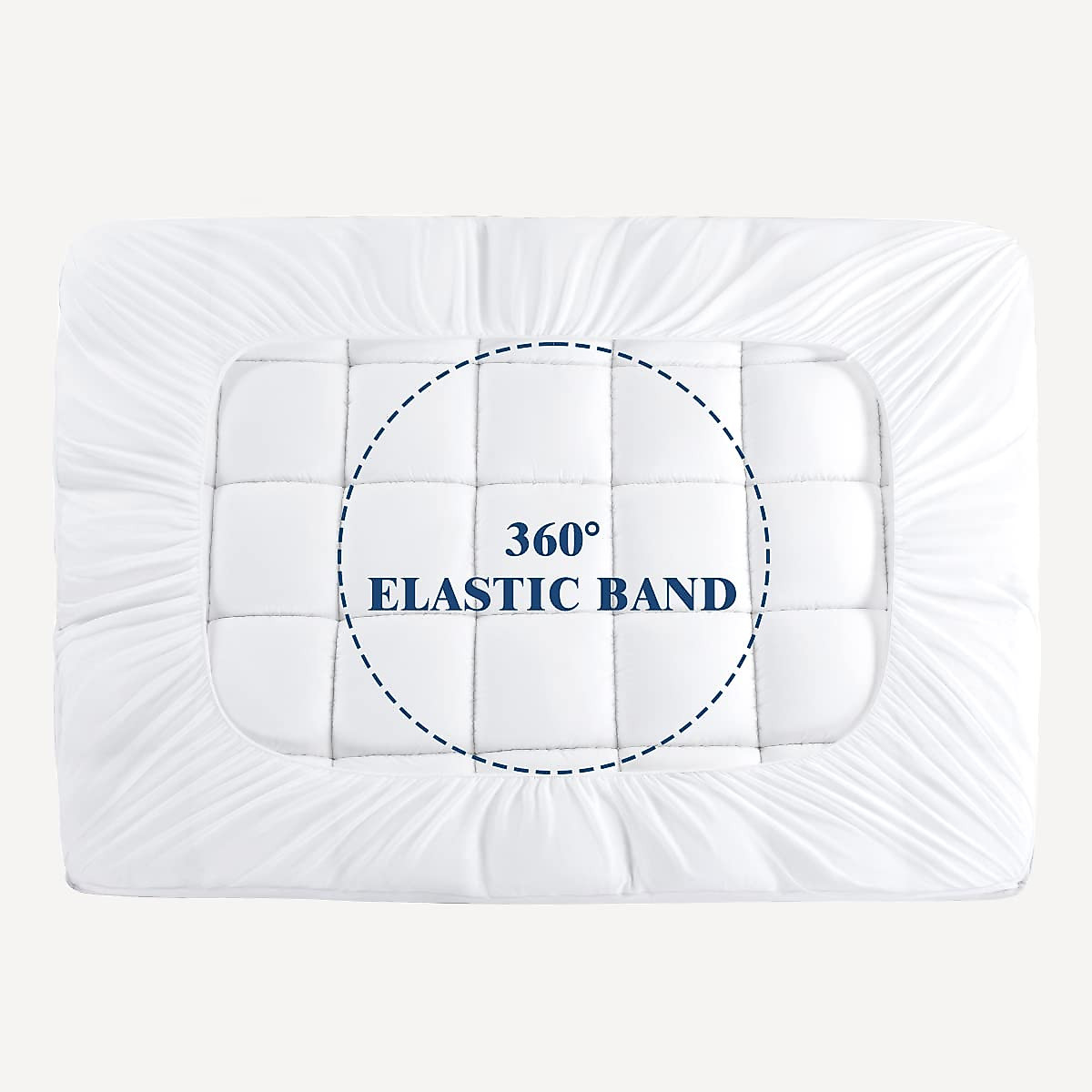 SAKIAO Mattress Topper, Extra Thick Cooling Mattress Pad for Back Pain, Breathable Fluffy Ultra Soft Pillow Top Down Alternative Fill Mattress Pad Cover (White, King)