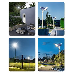ZXXHNNAIH Solar Street Light IP65 Waterproof Solar Street Lights with Adjustable Solar Panels Can be remotely Controlled,for Basketball Court Parking Lot