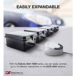 Dakota Alert Wireless Receiver- DCR-4000 Up to 1 Mile Operating Range - Compatible with All Dakota Alert 4000 Series Sensors: SBB-4000, DCHT-4000, DCMT-4000, DCPT-4000, and UT-4000 Transmitters