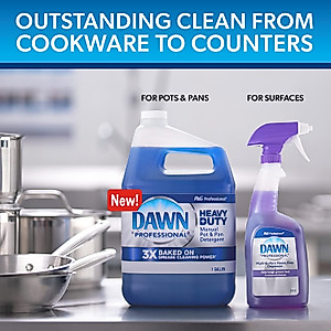 Dawn Professional Heavy Duty Manual Pot and Pan Dish Soap Detergent, 1 Gallon (Case of 4)