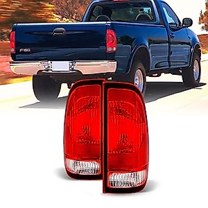 AKKON - For 97-03 Ford F150 / 04 F150 Heritage / 99-07 Super Duty Red Clear Lens OE Factory Style Tail Brake Lights