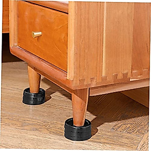 BESTonZON 8pcs Washing Machine Cushion Adjustable Base Cushions for Chairs Mattress Base Furniture Feet Pads Rose Vibrations Small Furniture Pads Pvc Black Washing Machine Mat Bed Risers