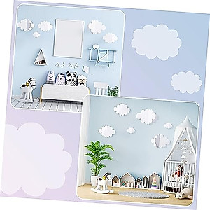 IMIKEYA 3 Sets Shower Decor Fake Ornament Felt Party Art Ceiling Hanging Christmas Cloud Decorative White Baby Decoration Artificial Pendants Favor D Wedding Decorations