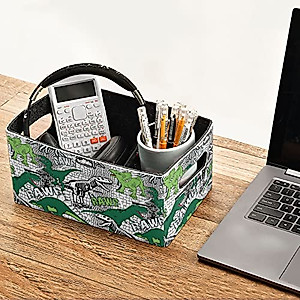 Dinosaur Skeleton Storage Basket Felt Storage Bin Collapsible Towel Storage Empty Gift Baskets Organizer for Kids Bedroom Magazine