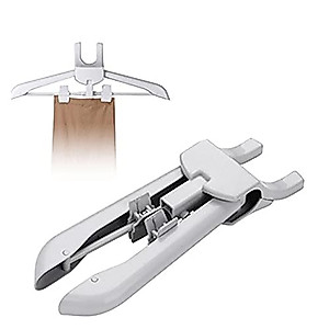 Luumerser Foldable Garment & Clothes Drying Rack,Adjustable Height,Elescopic Rod Adjustable（Steamer Support Rack Overall hHeight 63 Inches / 160cm） (Grey), Gray