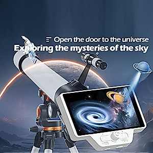 Telescope Electronic Eyepiece, 5 Inch HD Display CMOS Electronic Digital Telescope Camera 5MP with WiFi Remote Control for 1.25 Inches Astronomy Camera, Compatible with Android iOS