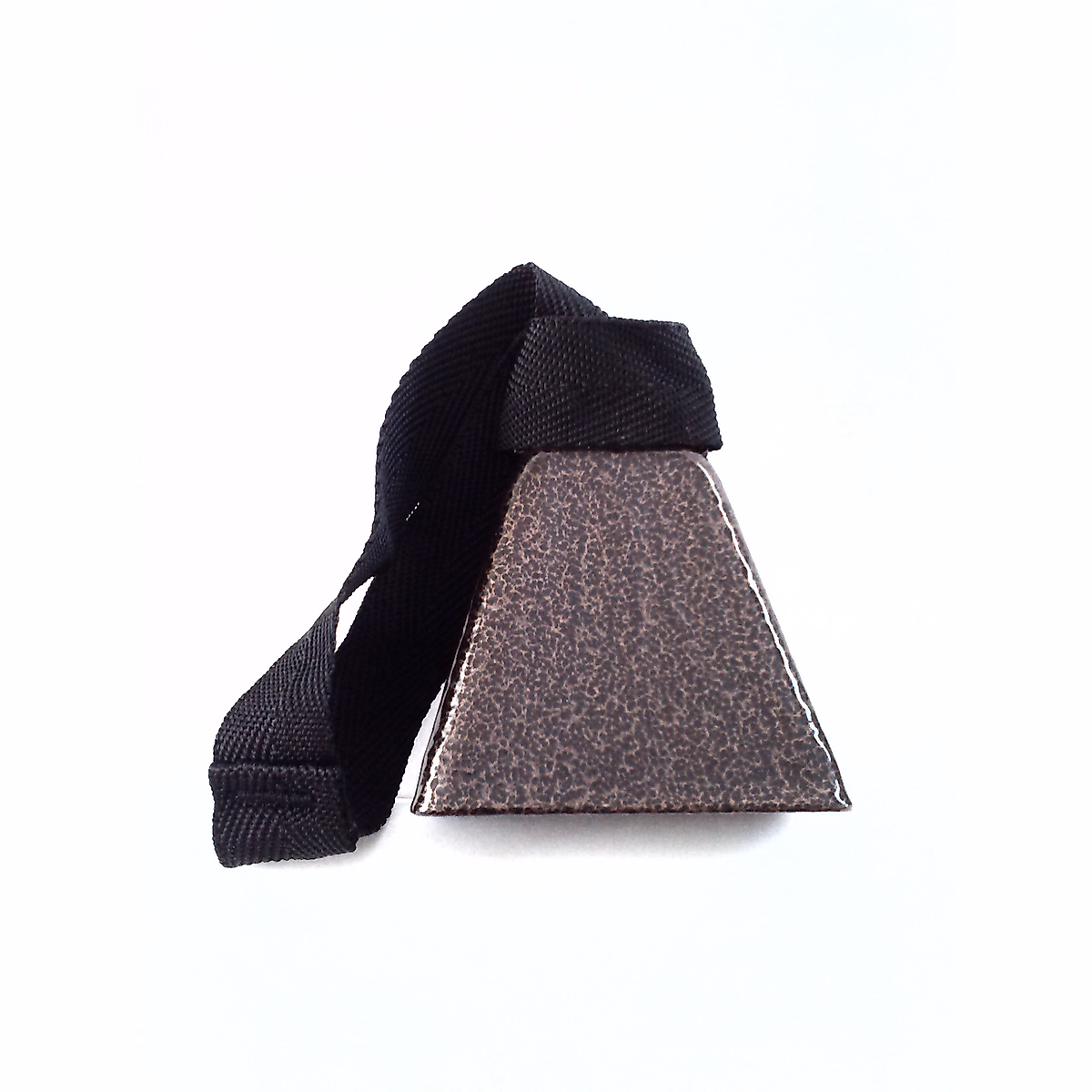 3.5 inch Loud Cowbell with Wrist Strap: Copper Vein Powdercoated Bell for Cheering at Sporting Events